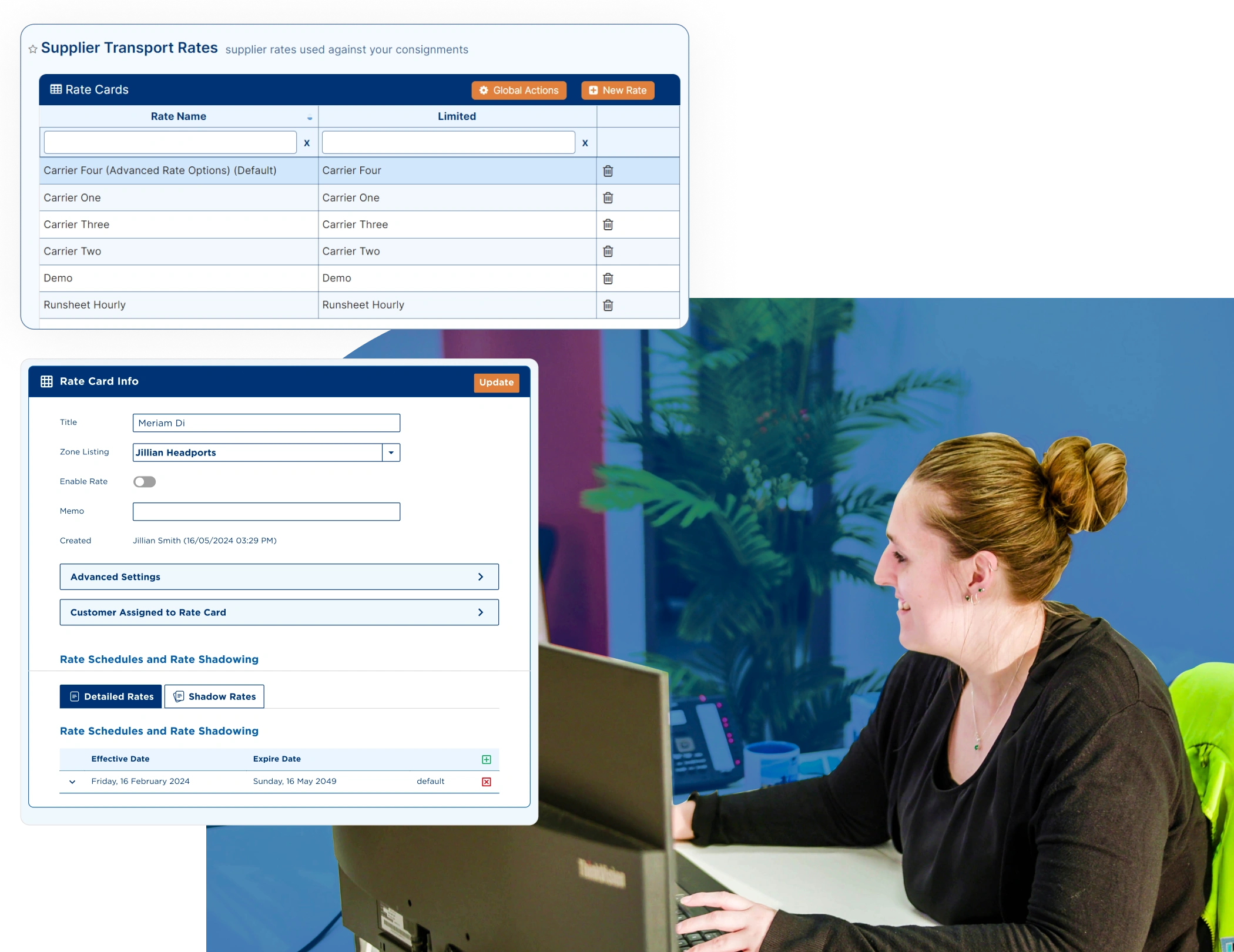 Logistics Rate Cards - Freight Rate Management - Transvirtual