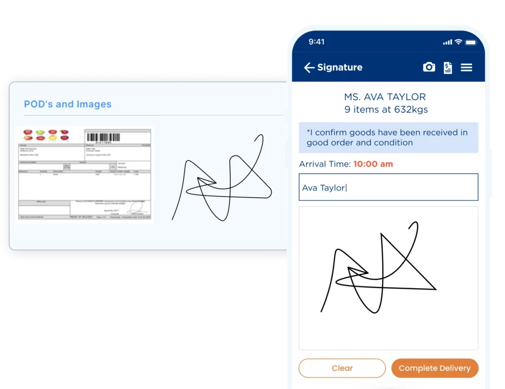 Sign on Glass Technology - Digital Proof of Delivery - TransVirtual